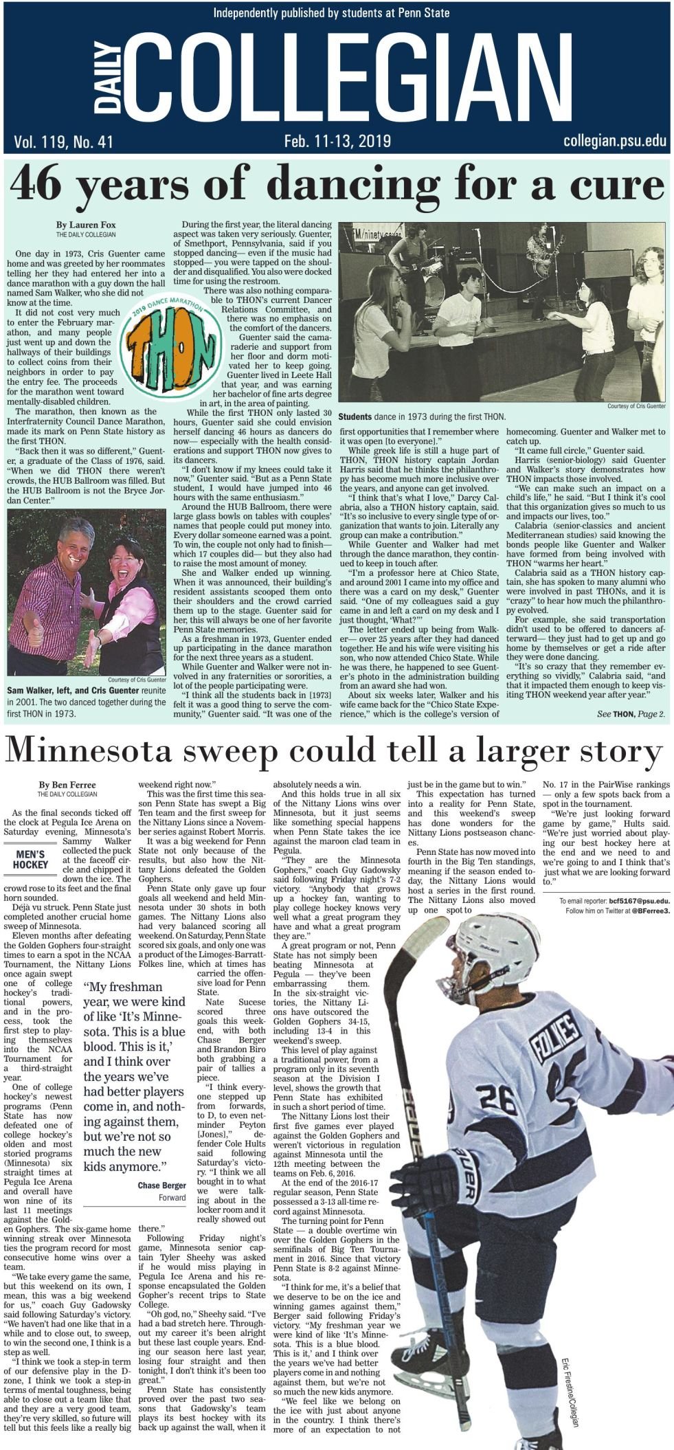 The Daily Collegian for Feb. 11, 2019 | Print Editions | Daily ...