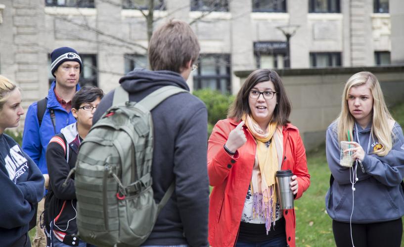 PHOTOS: Anti-abortion protesters set up graphic signs on campus | Penn ...