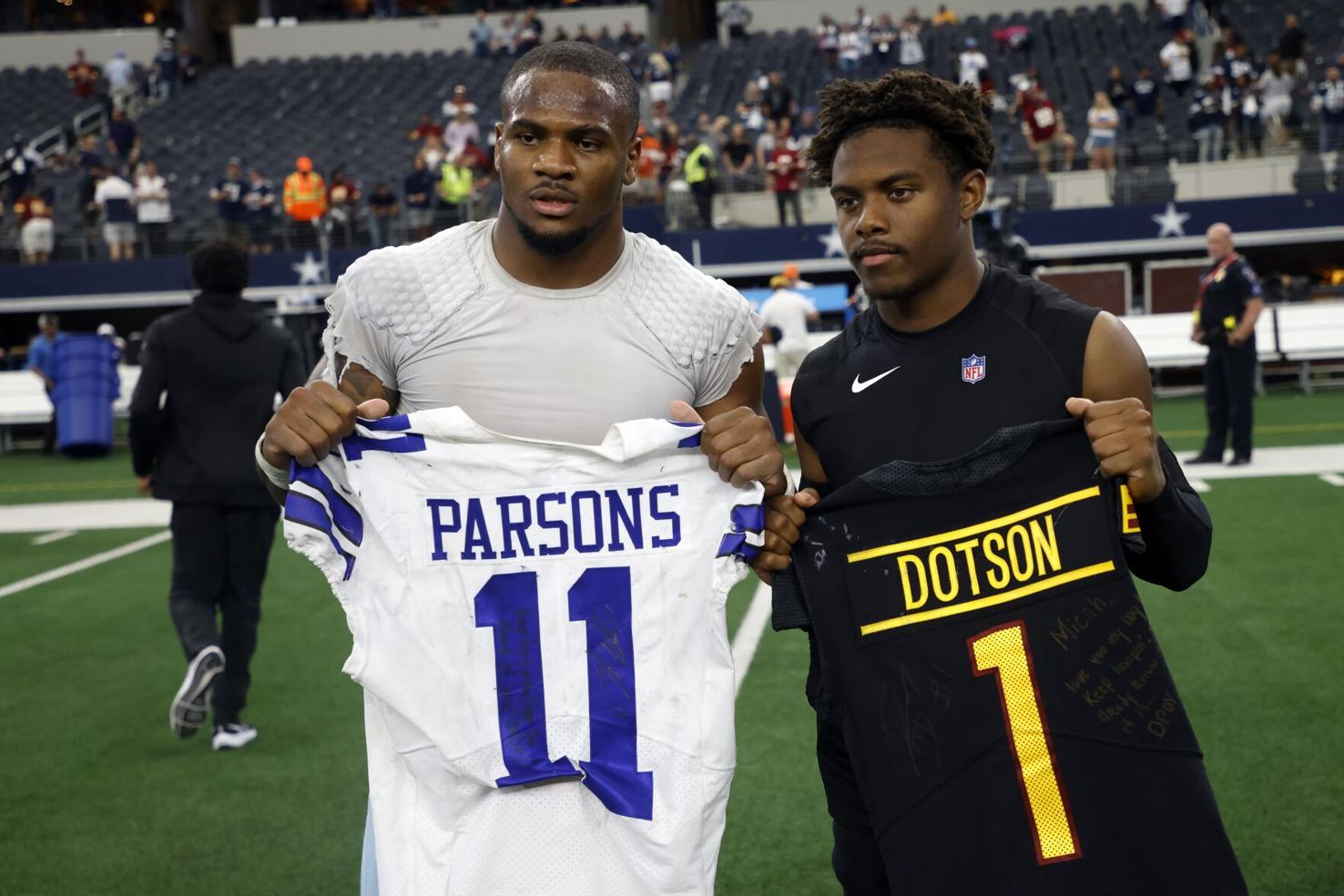 SEE IT: Jahan Dotson recruits ex-Penn State teammate Micah Parsons to ...