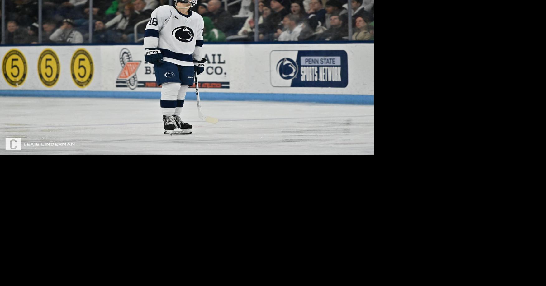 PSU Men's Hockey vs Notre Dame, Aiden Fink Looks Up | | psucollegian.com