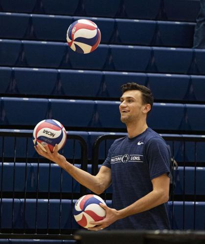 Penn State men's volleyball vs. Grand Canyon, Wildman(12) juggling ...