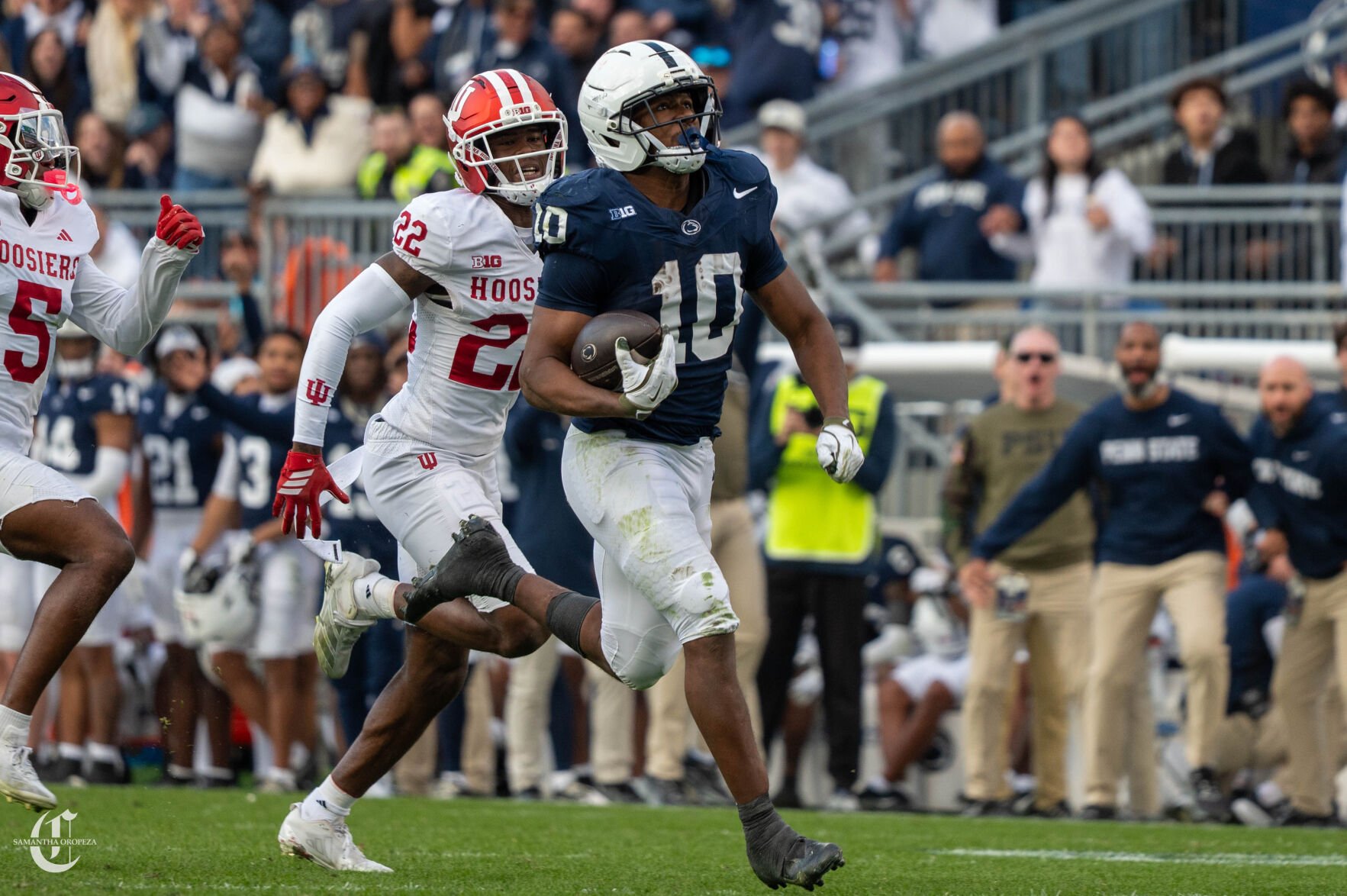Report: Penn State RB Nick Singleton breaks foot at Senior Bowl, his ...