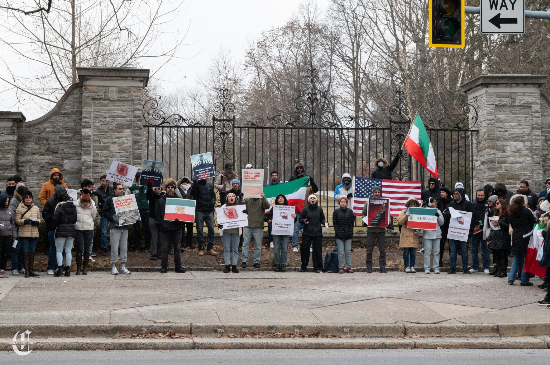 PHOTOS | Penn State Iranian students protest regime amid internet ...
