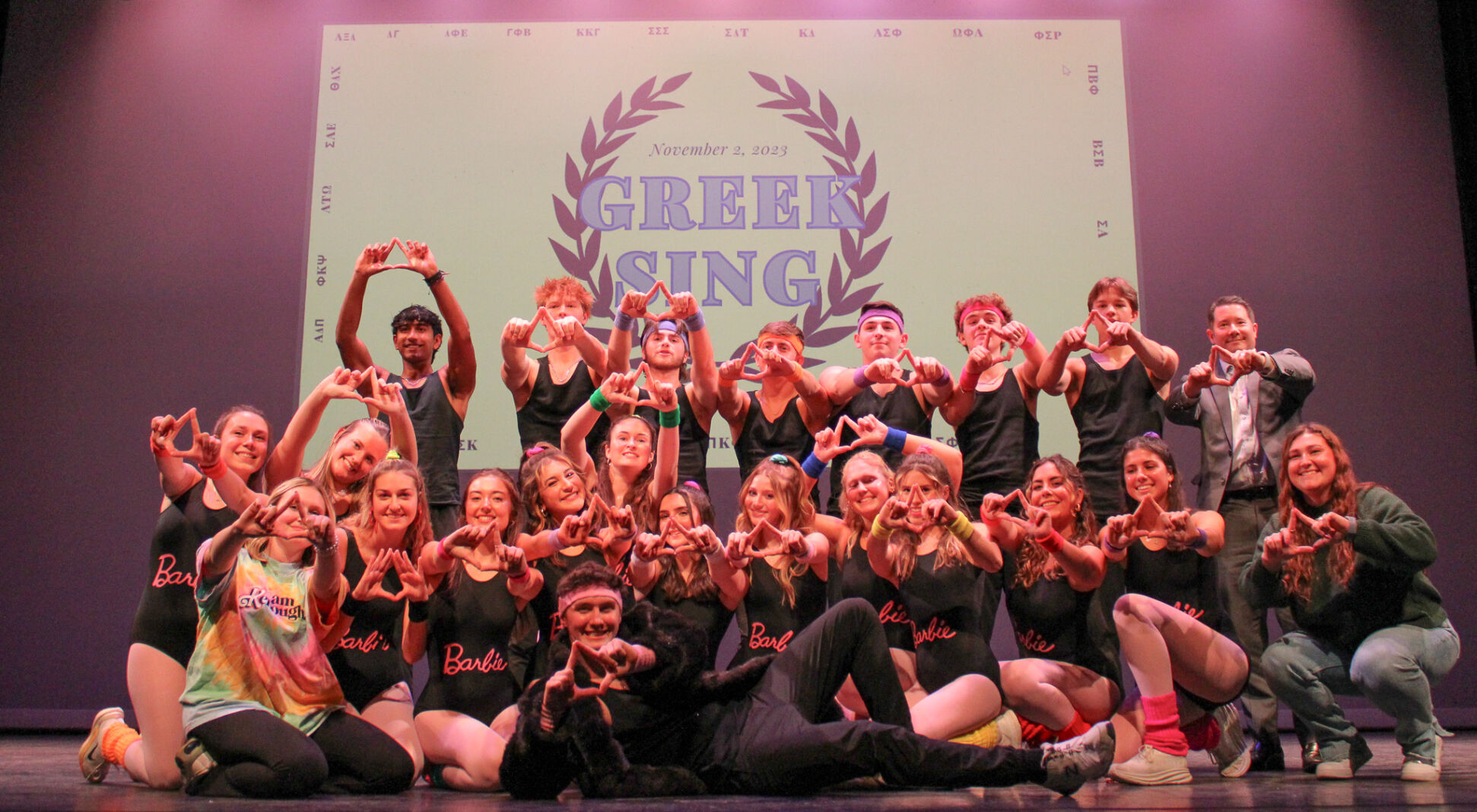 Greek Sing contest, Alpha XI Delta and Alpha Sigma Phi are recognized ...