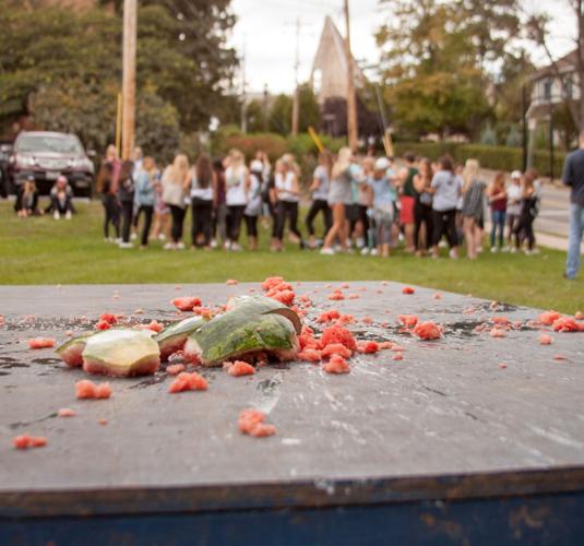 Lambda Chi and Kappa Alpha Theta smash watermelons for Feeding America ...