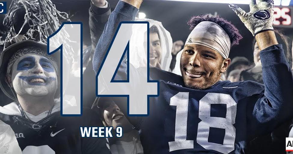 Penn State football climbs three spots to No. 14 in latest AP rankings ...