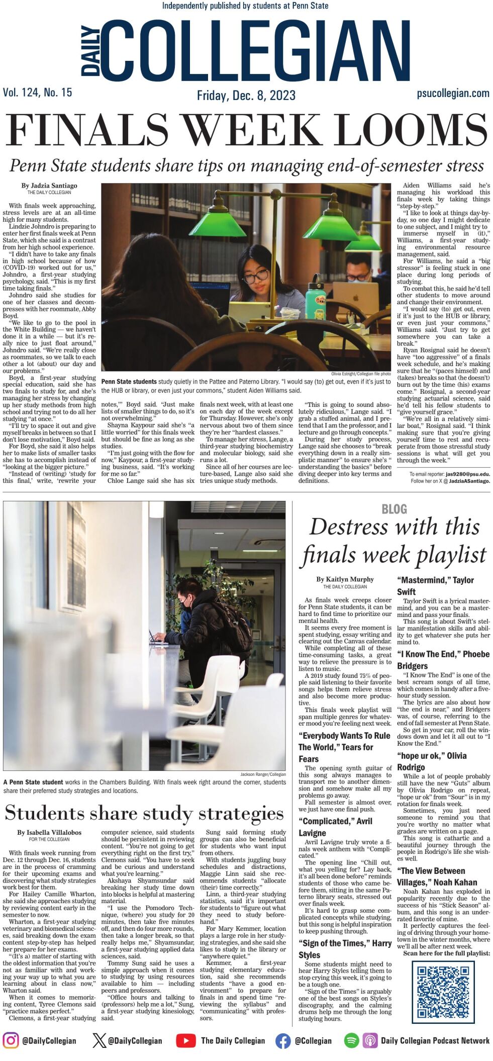 The Daily Collegian for Dec. 8, 2023 | Print Editions | Daily Collegian ...