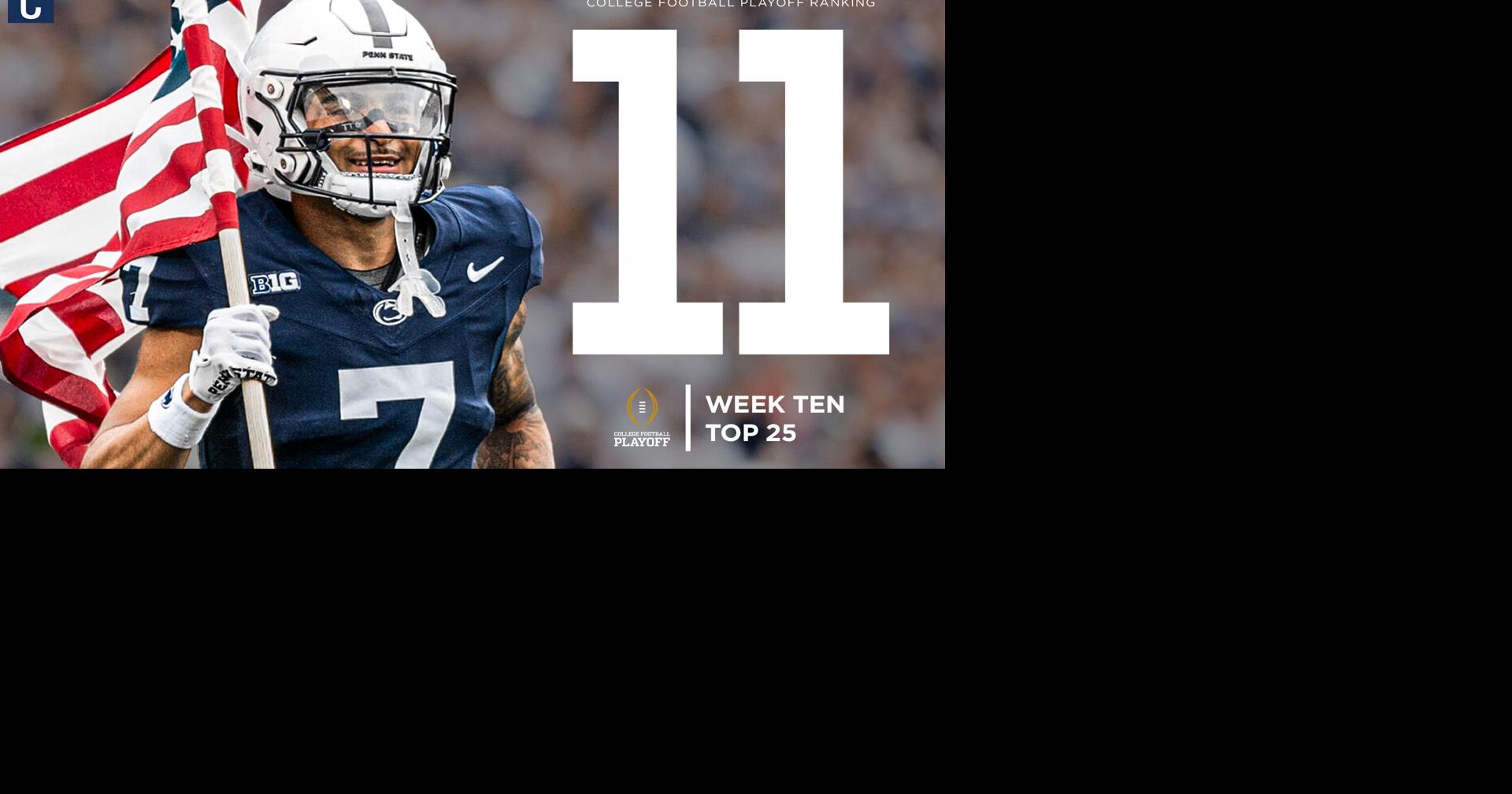 Penn State ranks No. 11 in first College Football Playoff Top 25 poll ...
