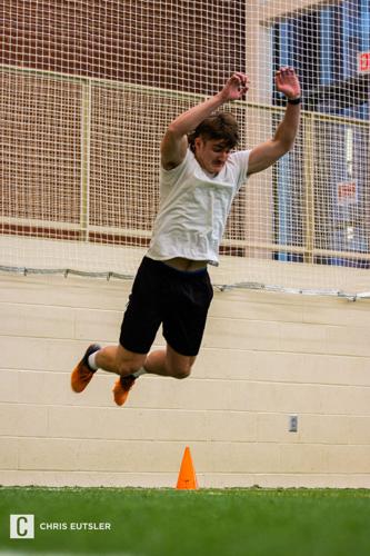 Campus Recreation Combine, IM Building long jump | | psucollegian.com
