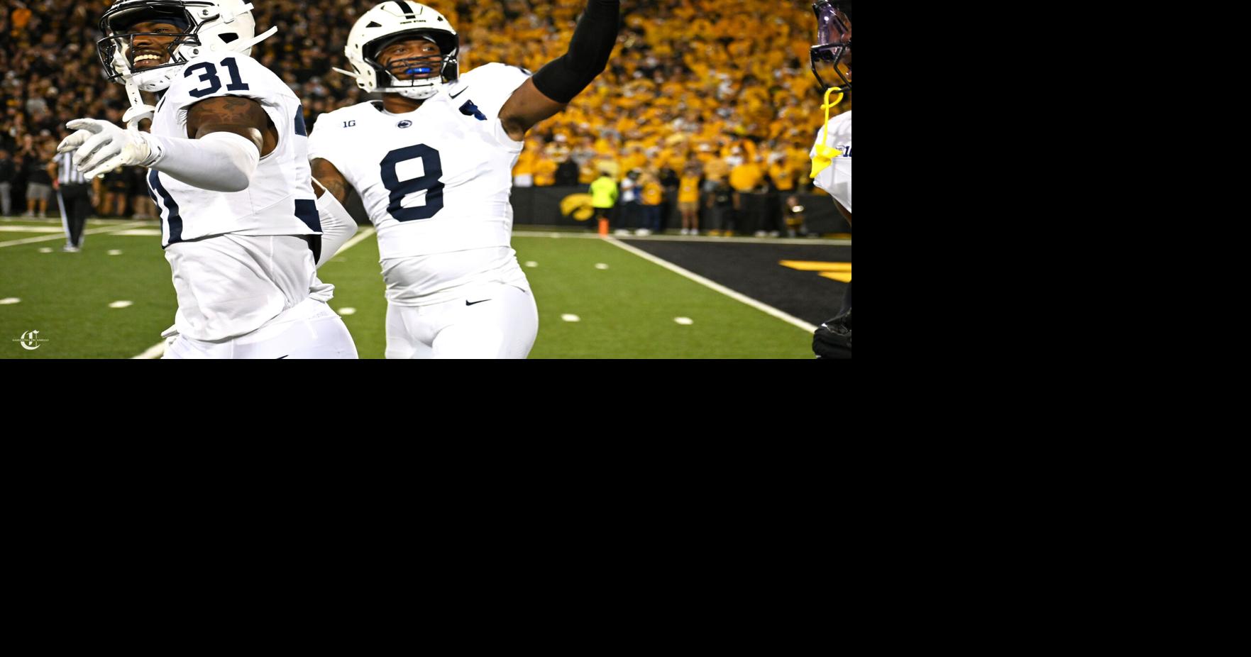 PSU Football vs Iowa, Kolin Dinkins Points to Crowd | | psucollegian.com
