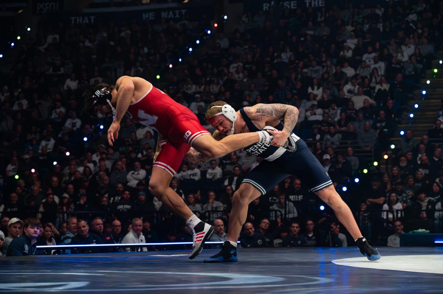 Wrestling vs Nebraska: Rocco Welsh take down | | psucollegian.com