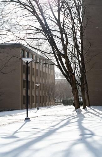 Features, Snow outside Pattee and Paterno Library | | psucollegian.com