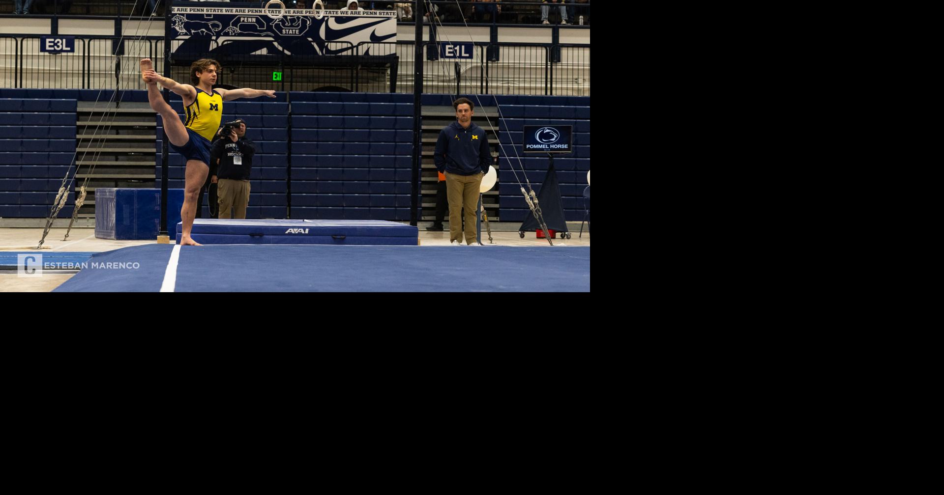 Mens Gymnastics: Michigans Charlie Larson floor | | psucollegian.com