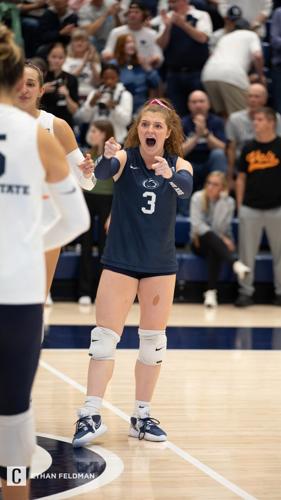 PSU V. Indiana Woman's Volleyball Gillian Grimes Celebrates ...