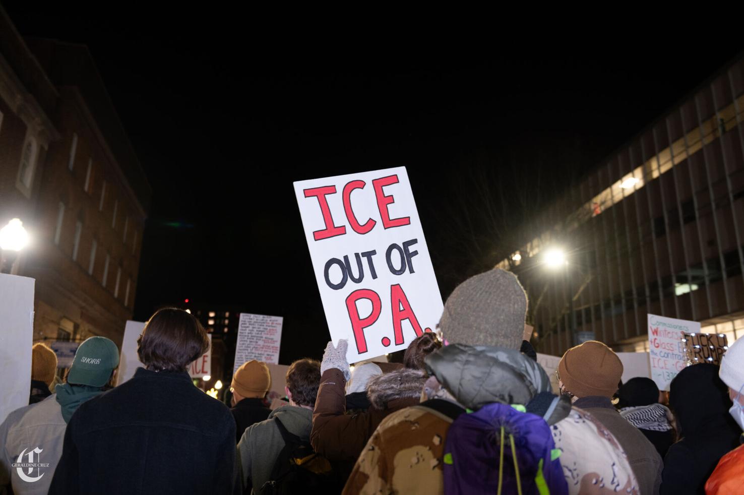 ICE Protest, ICE Sign | | psucollegian.com