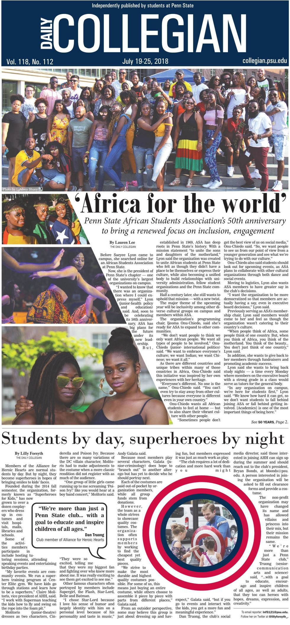 The Daily Collegian for July 19, 2018 | Print Editions | Daily ...