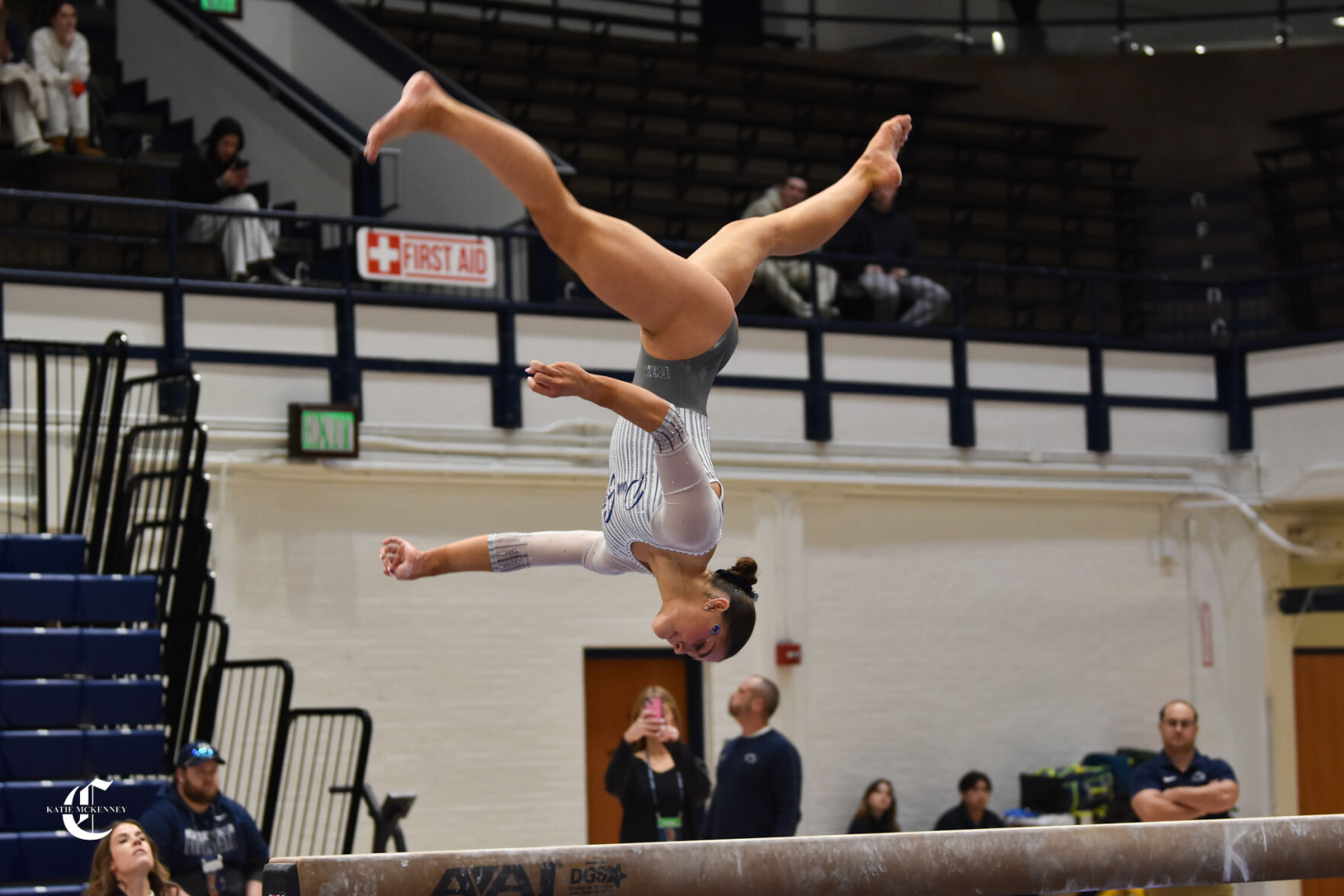 Penn State women's gymnastics vs. Maryland, Kalea McElligott on beam ...