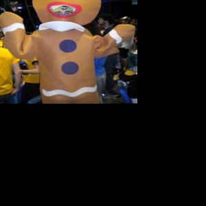 Gumby, Gingerbread Man bring cheer to stands | Archived News | Daily ...