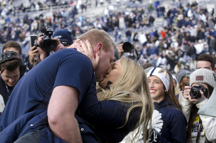 WATCH: Former Penn State football player Chance Sorrell proposes to his ...
