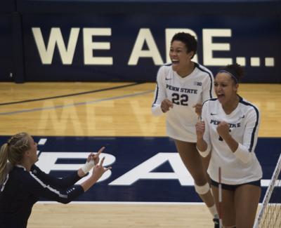 Penn State women's volleyball's Simone Lee and Haleigh Washington take ...