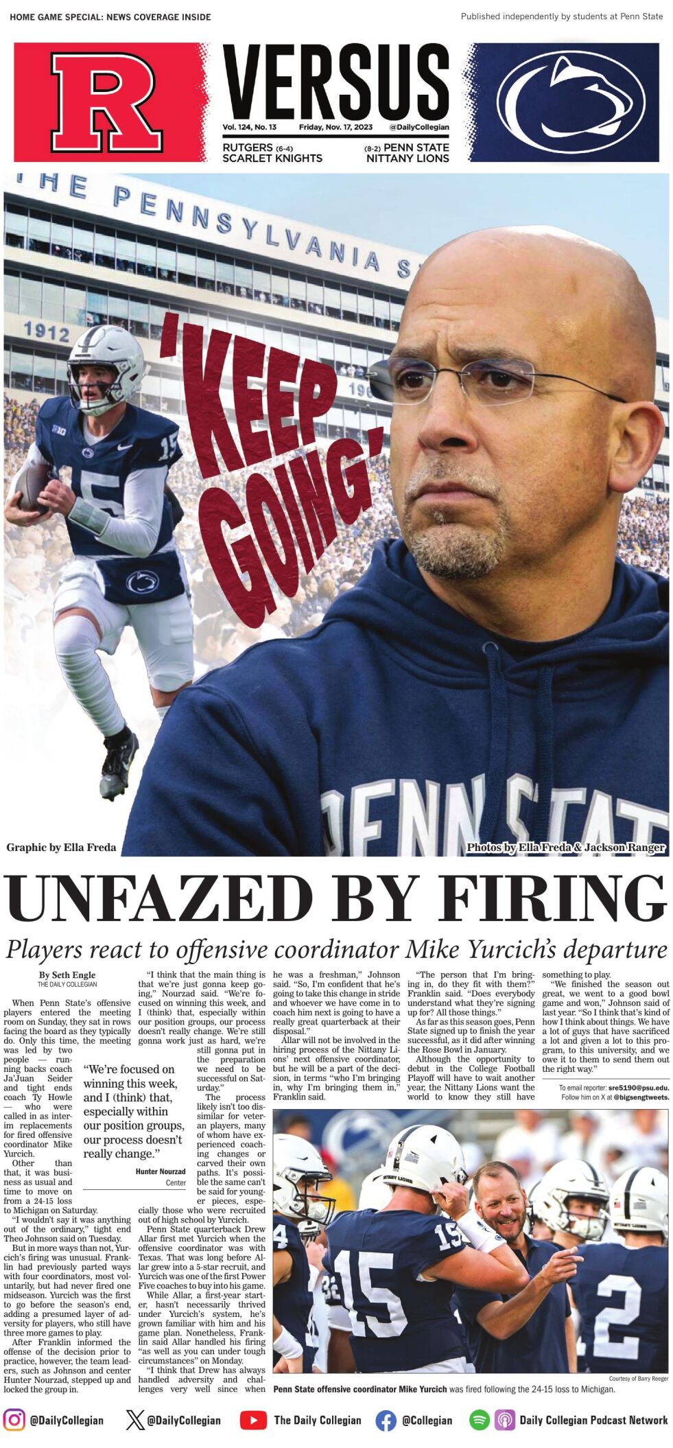 The Daily Collegian for Nov. 17, 2023 | Print Editions | Daily ...