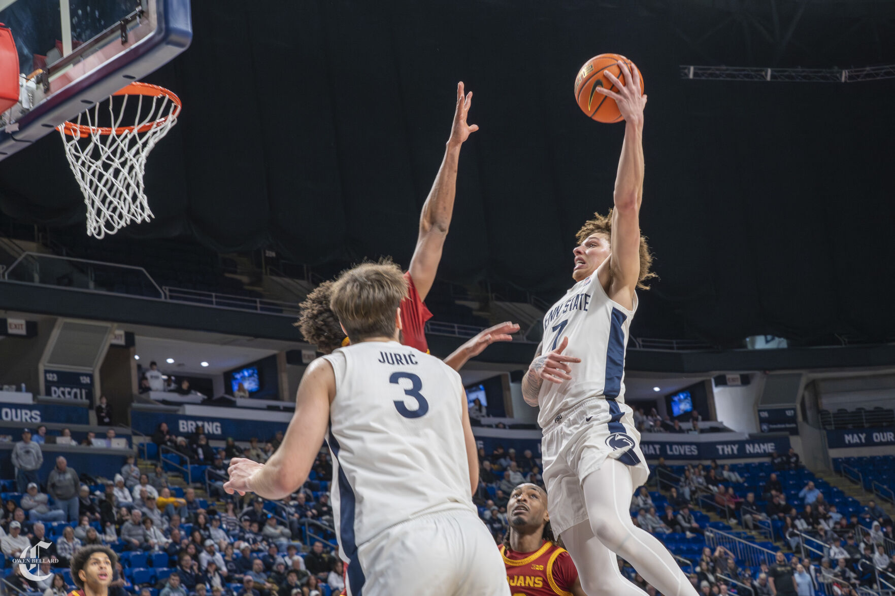 PSU Men's Basketball vs USC, Guard Dominick Stewart (7) shoots ...