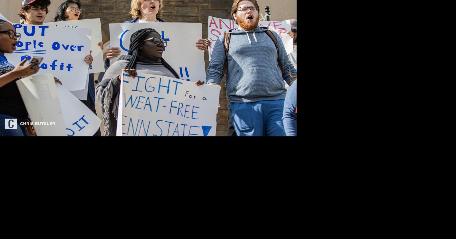 Workers Rights Protest, Old Main protestors | | psucollegian.com