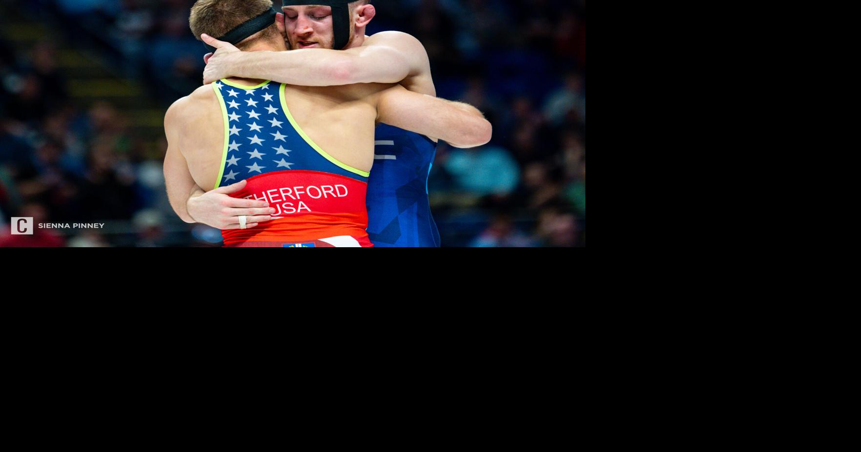 U.S. Olympic Team Trials, Zain Retherford and Nick Lee Hug ...