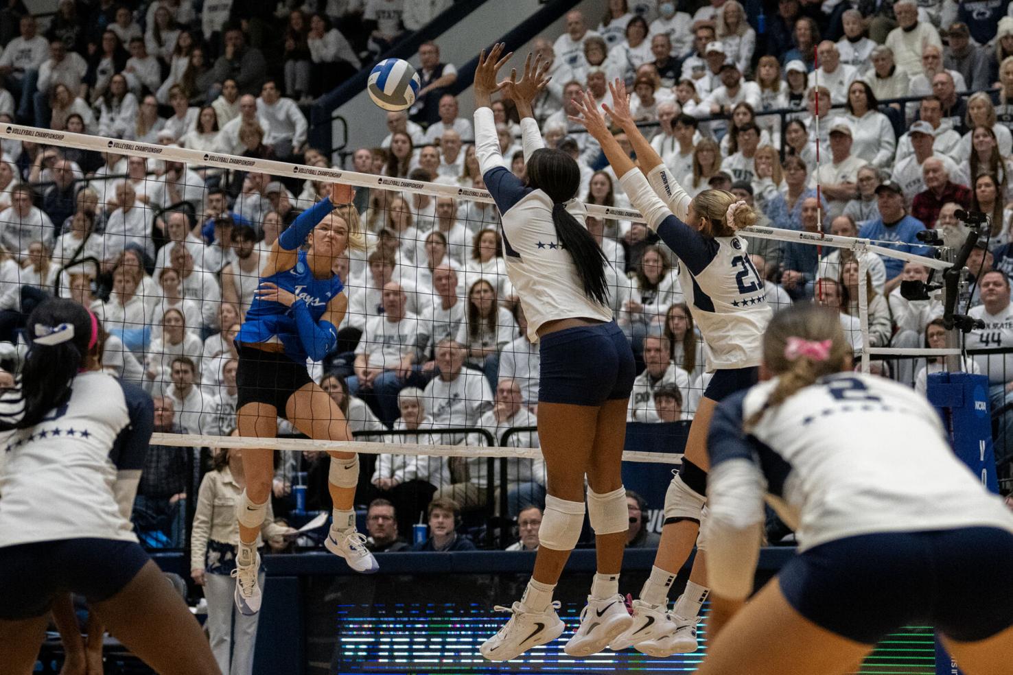 PSU Women's Volleyball vs. Creighton, Taylor Trammell and Izzy Starck ...