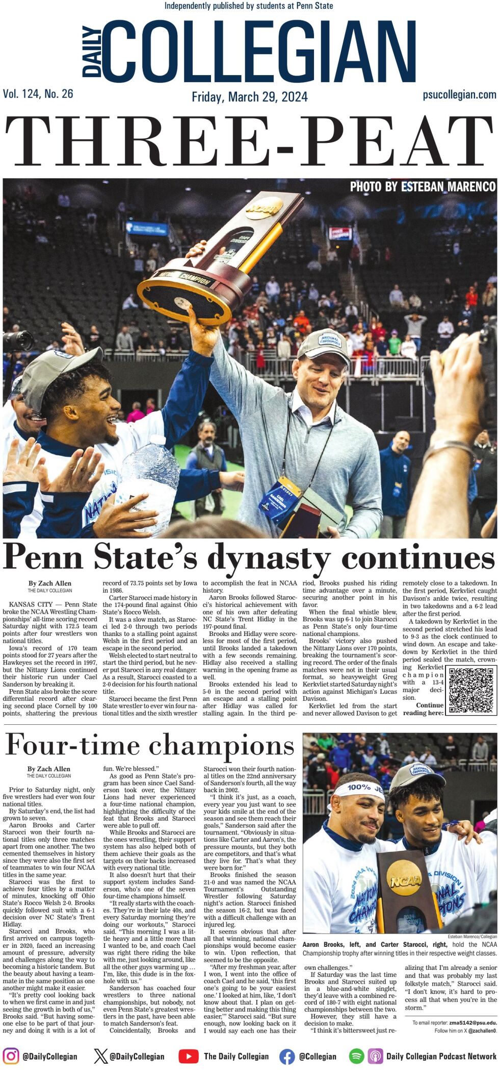 The Daily Collegian for March 29, 2024 | Print Editions | Daily ...
