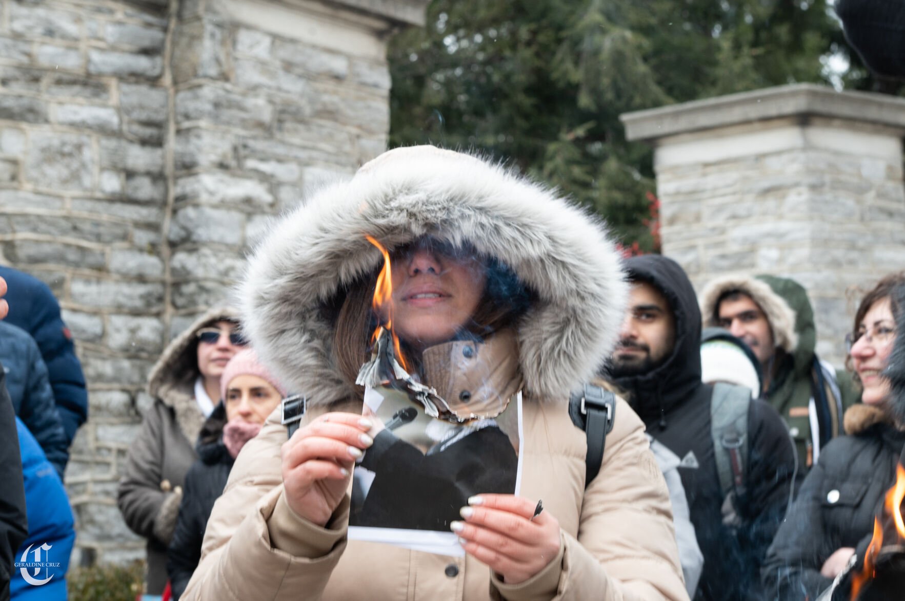 Iran Protest, Paper Fire | | psucollegian.com