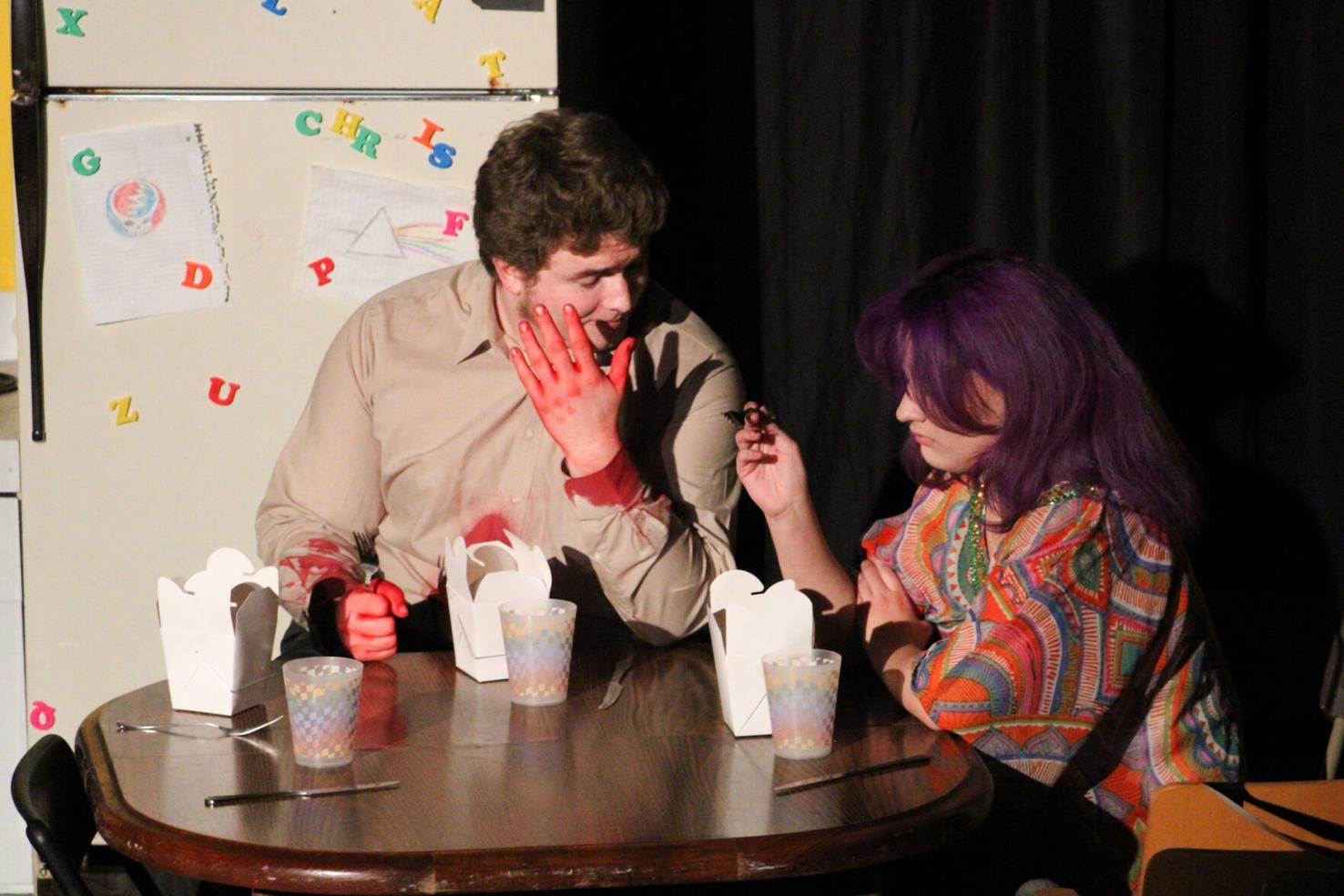 Feathers and Teeth, Arthur and Chris at table | | psucollegian.com