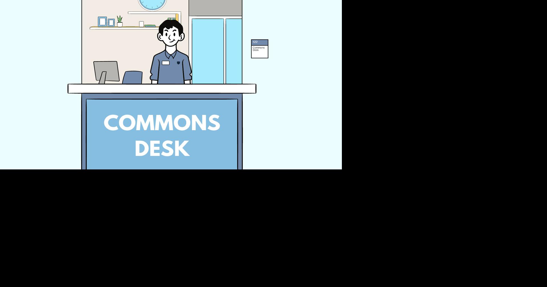 Behind the scenes of Penn State students working at the common desks ...
