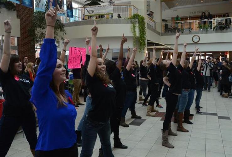 Flash mob promotes sexual abuse awareness | Archived News | Daily ...