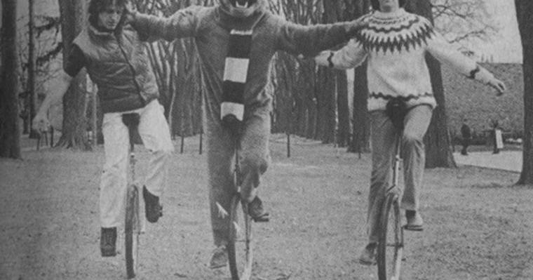 Throwback Thursday: Nittany Lion rides unicycle with friends | Archived ...