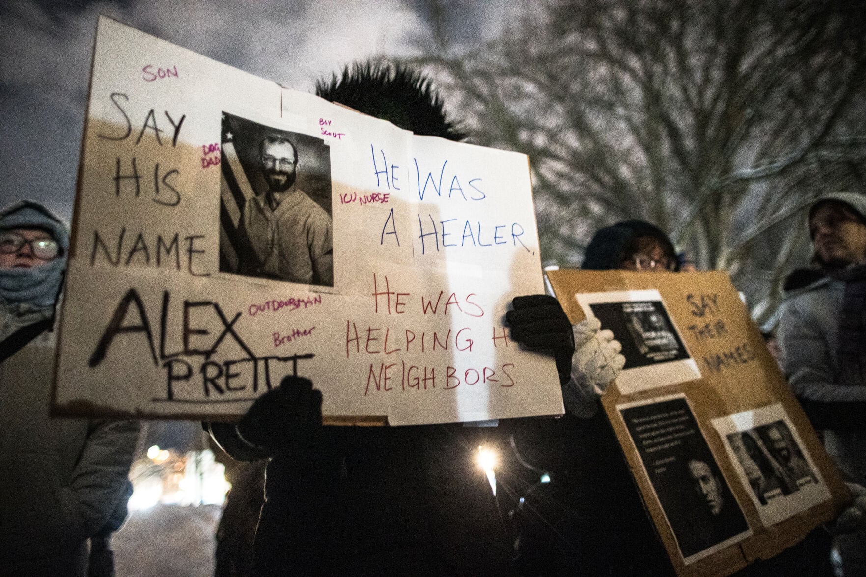 PHOTOS | Community holds vigil for Alex Pretti | Photos | Daily ...