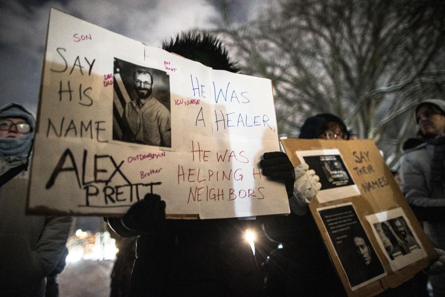 PHOTOS | Community holds vigil for Alex Pretti | Photos | Daily ...