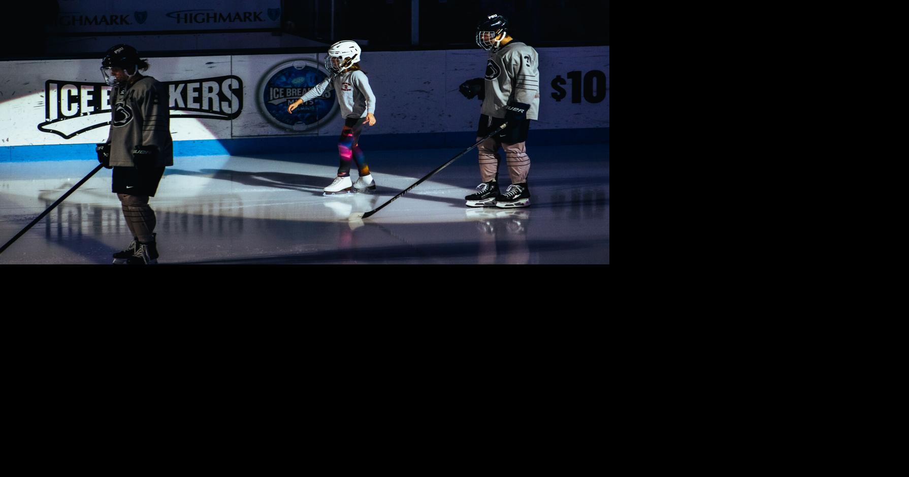 Penn State Womens Hockey vs Yale, Child skates with Forward Alyssa ...