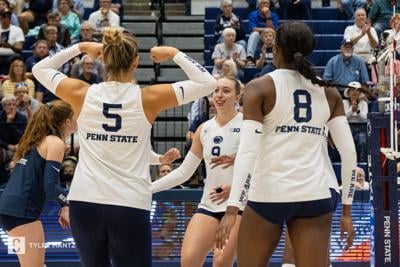 Penn State women's volleyball sweeps Northwestern in road match | Penn ...