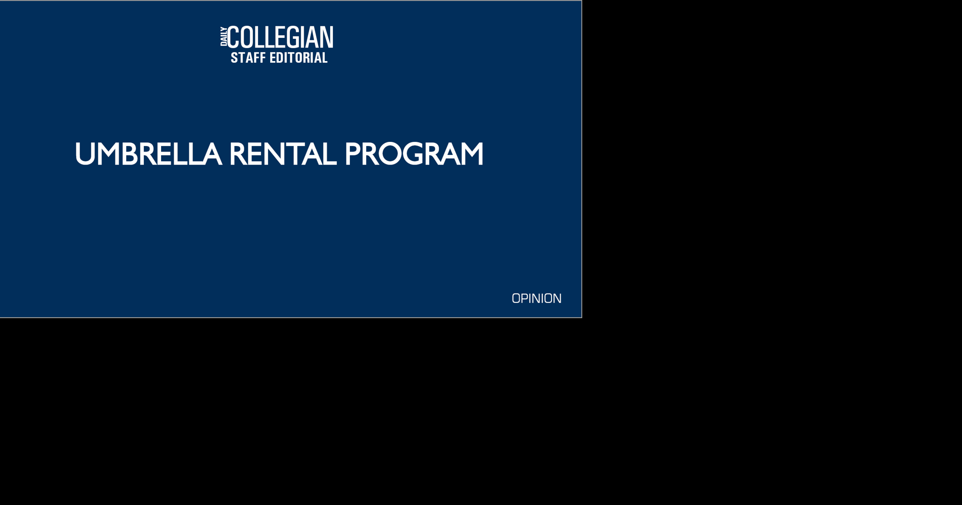 UPUA umbrella rental service initiative not as essential as other ...