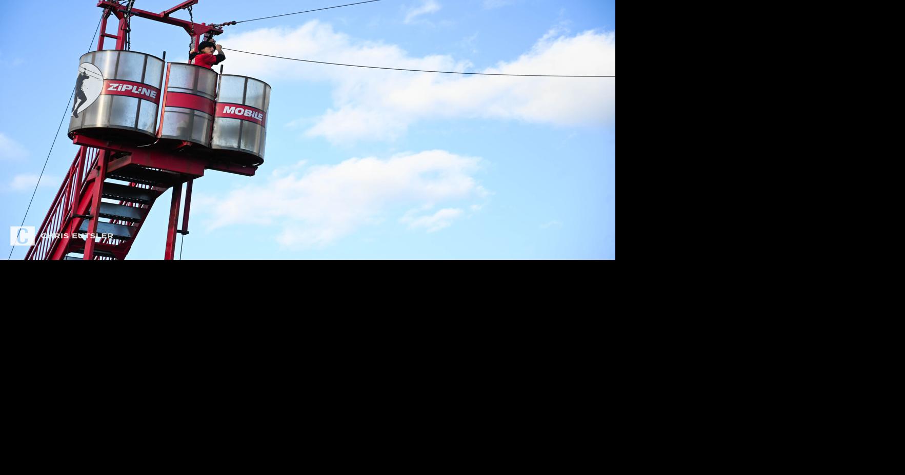 Pop-up Zip Line, worker checks | | psucollegian.com