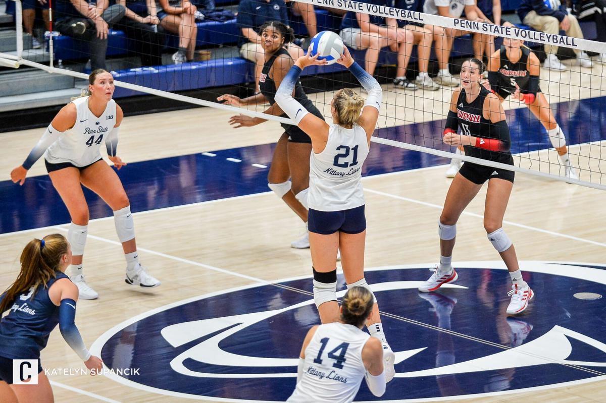 Penn State women’s volleyball’s Izzy Starck vs. Louisville | Penn State ...