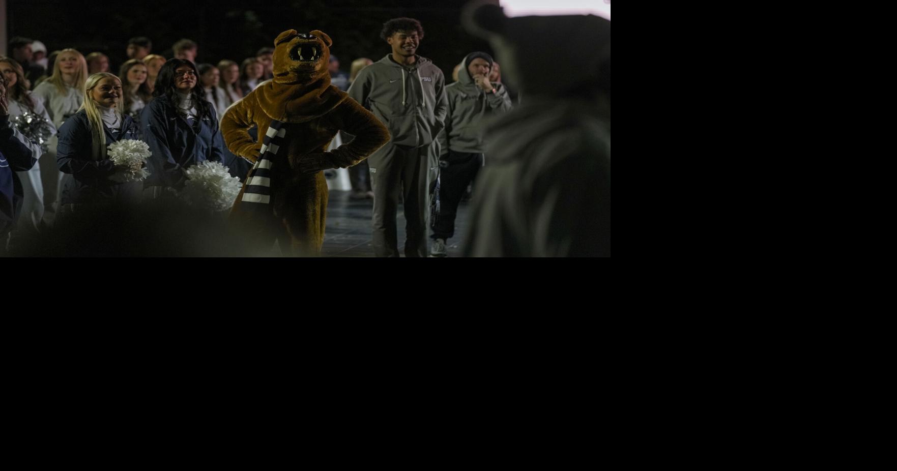 Ball at East Halls, Nittany Lion mascot hands on hips | | psucollegian.com