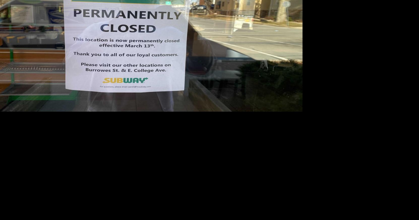 Pugh Street Subway closes permanently, effective immediately ...