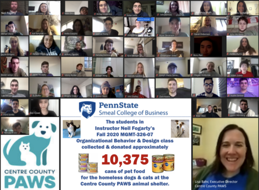 Penn State Smeal students donate over 10,000 cans of pet food to Centre ...