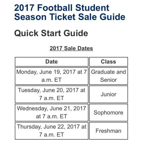 Penn State football student ticket sales dates announced | Penn State ...