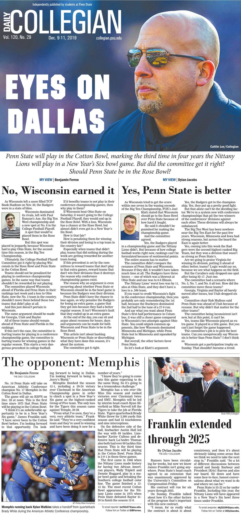 The Daily Collegian for Dec. 9, 2019 | Print Editions | Daily Collegian ...