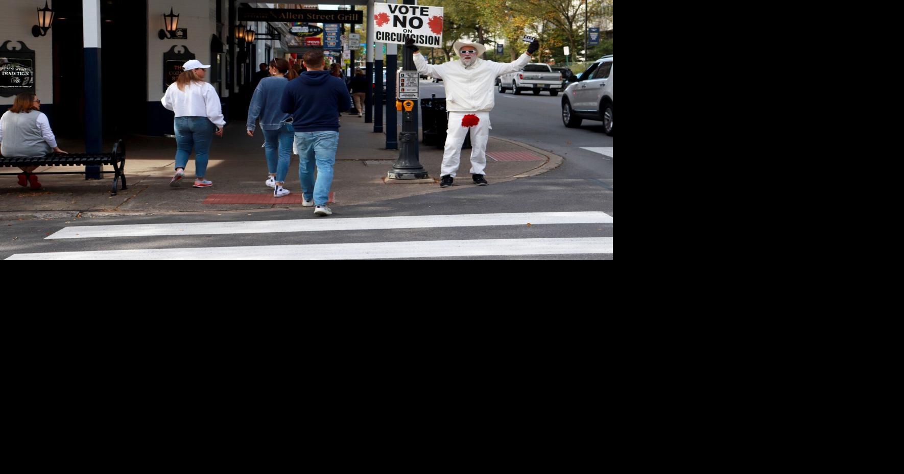 Bloodstained Men Circumcision Crisis Protest | | psucollegian.com