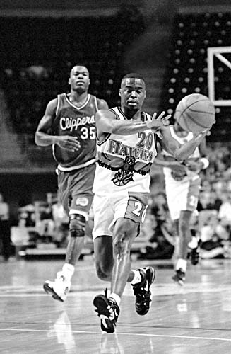 Melvin Booker from the Atlanta Hawks during an exhibition game at Bryce ...