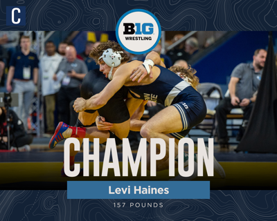 Penn State wrestling's Levi Haines claims 1st career Big Ten ...